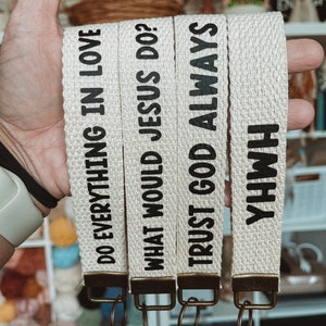 Faith Wristlet Keychain, Make Heaven Crowded Keychain, Christian ...