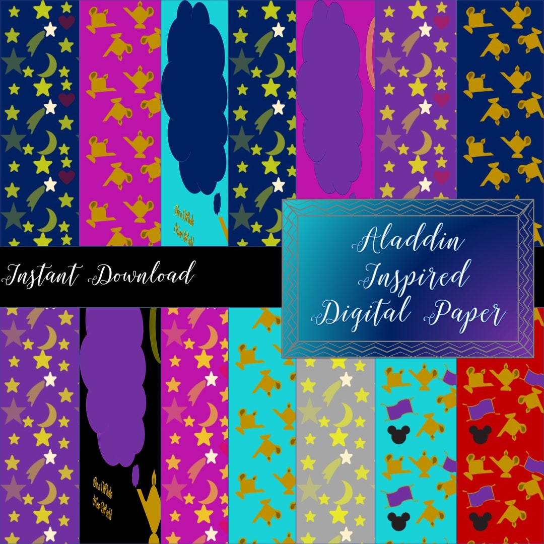 Aladdin Inspired Digital Paper - Etsy