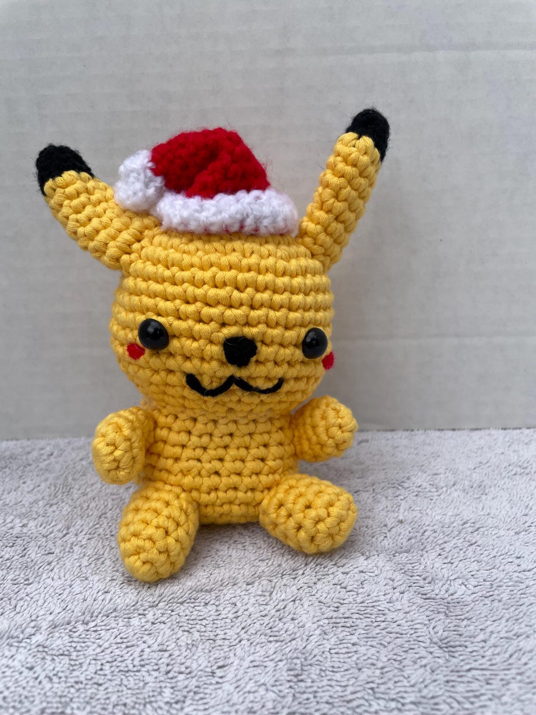 Santa Pikachu Plush • Holiday Pokémon-inspired Amigurumi • Cute ...
