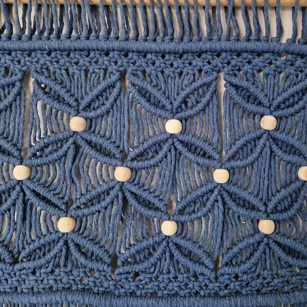 Blue Macrame Wall Hanging - Etsy