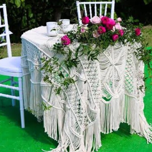 Macrame Table - Etsy
