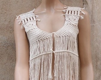 Macrame vest | Etsy