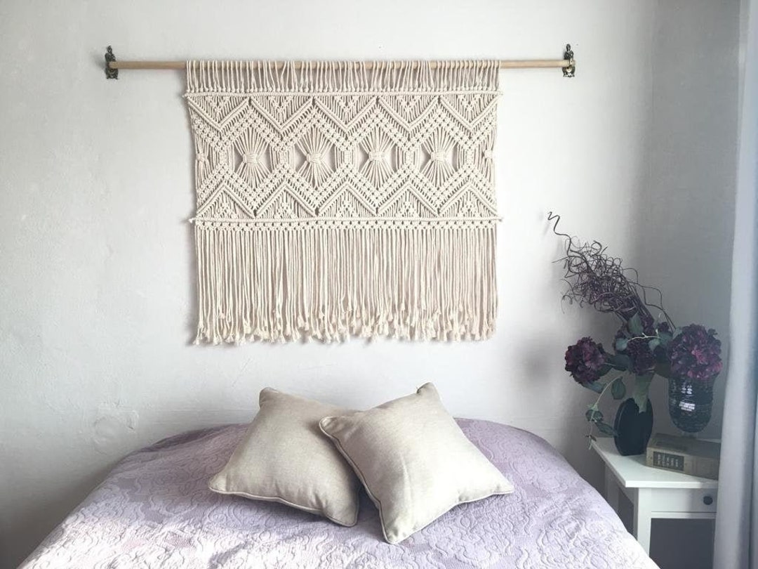 Macrame Headboard, Boho Wall Hanging, Bedroom Tapestry - Etsy