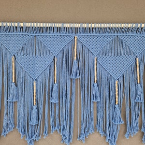 Blue Macrame Wall Hanging, Boys Room Wall Art, Macrame Wall Hanging ...