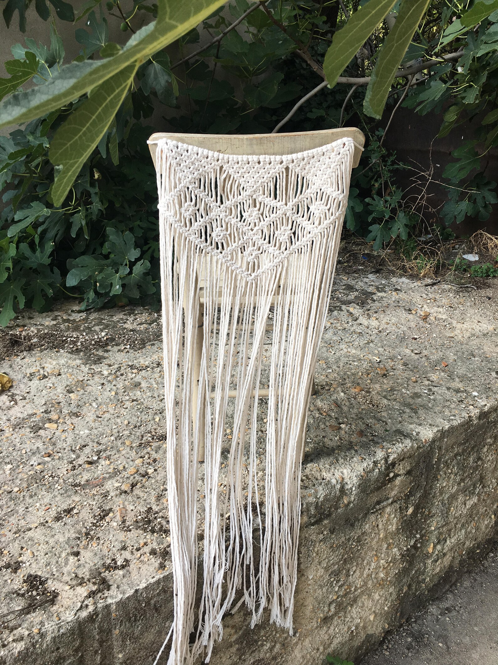 Macrame Wedding Chair Cover Boho Decor Chair Decor - Etsy