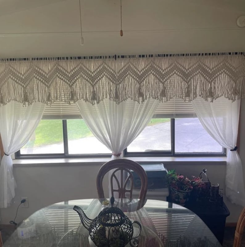 Window Valance Macrame Decor Boho Curtain Customized - Etsy