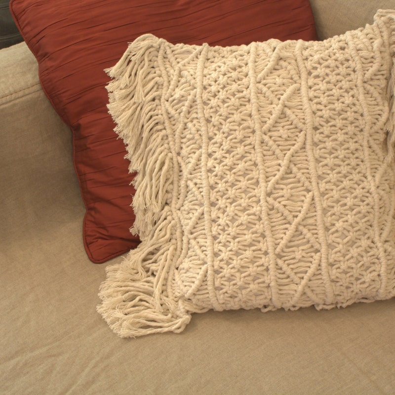 Macrame Pillow - Etsy