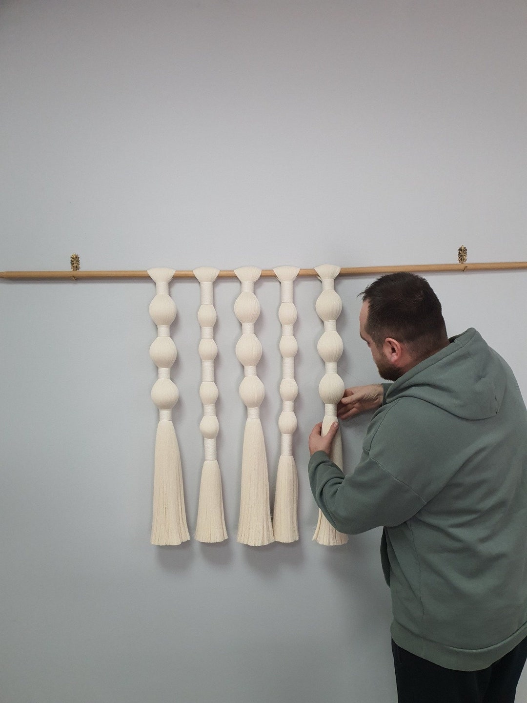 Mexican Macrame Wall Hanging: Fiber Art, Yarn Decor (20x35 Inches) - Etsy