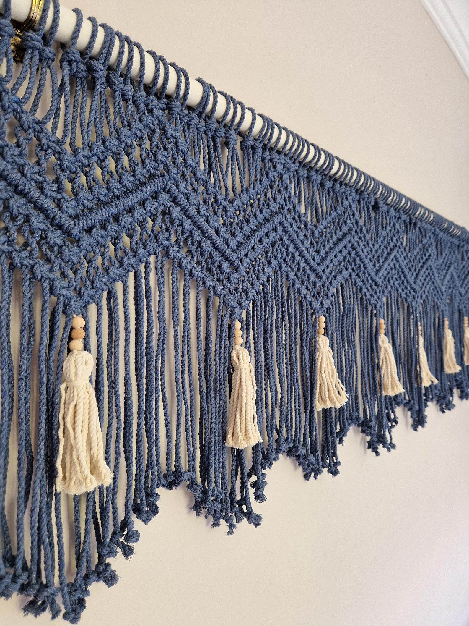 Window Valance Macrame Decor, Boho Curtain, Customized Curtains - Etsy