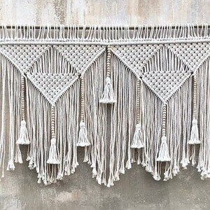 White Macrame Wall Hanging, Bohemian Home Decor - Etsy