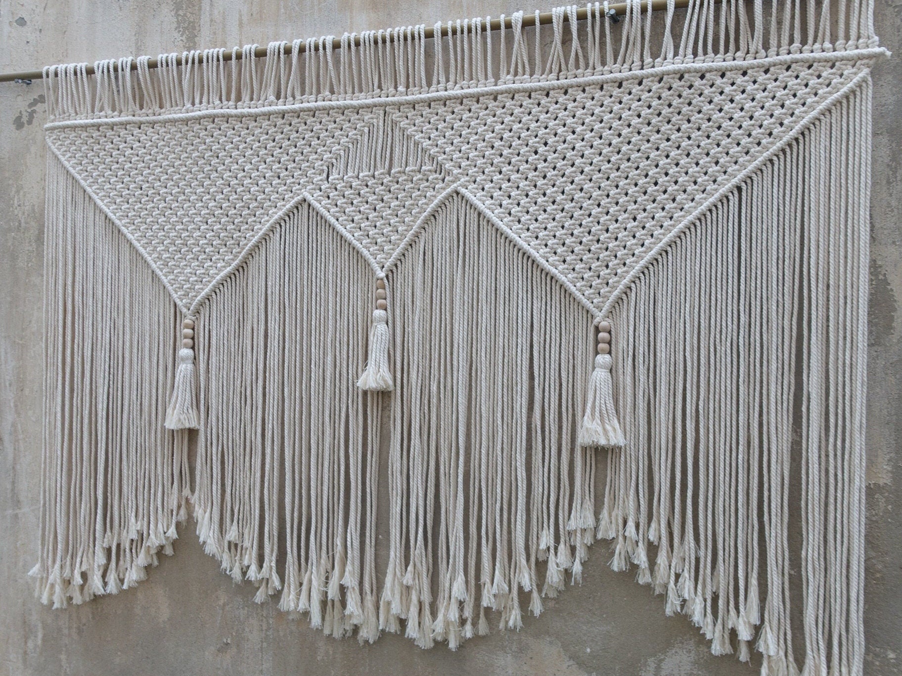 Geometric Home Decor Macrame Over Bed Wall Art Large Hanging - Etsy UK