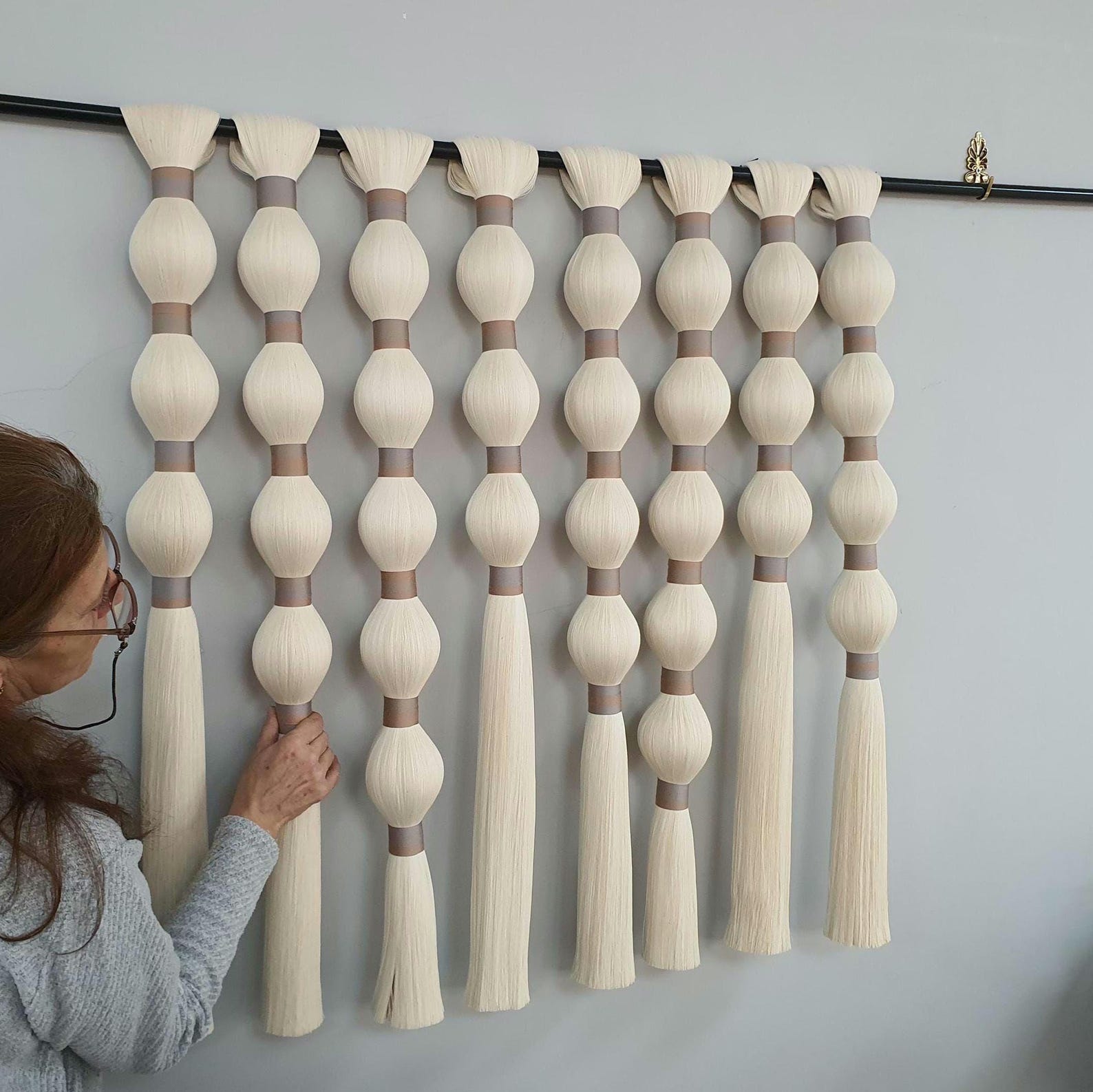 Wrapped Ball Macrame Wall Art Boho Home Decor - Etsy