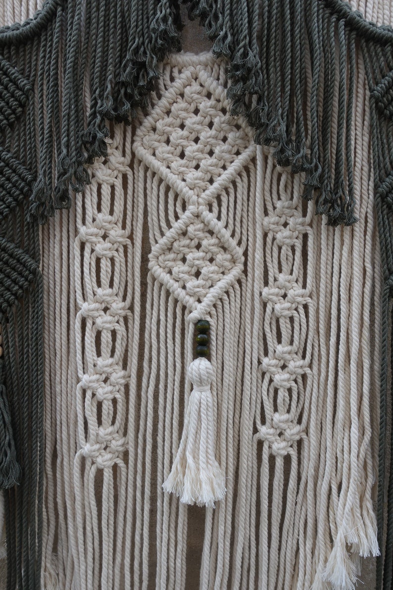 Macrame Two Colors Wall Decor Boho Wall Art Woven Hanging | Etsy