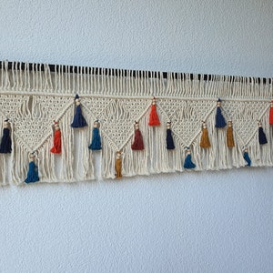 Macrame Valance Boho Window Curtain Wall Hanging - Etsy