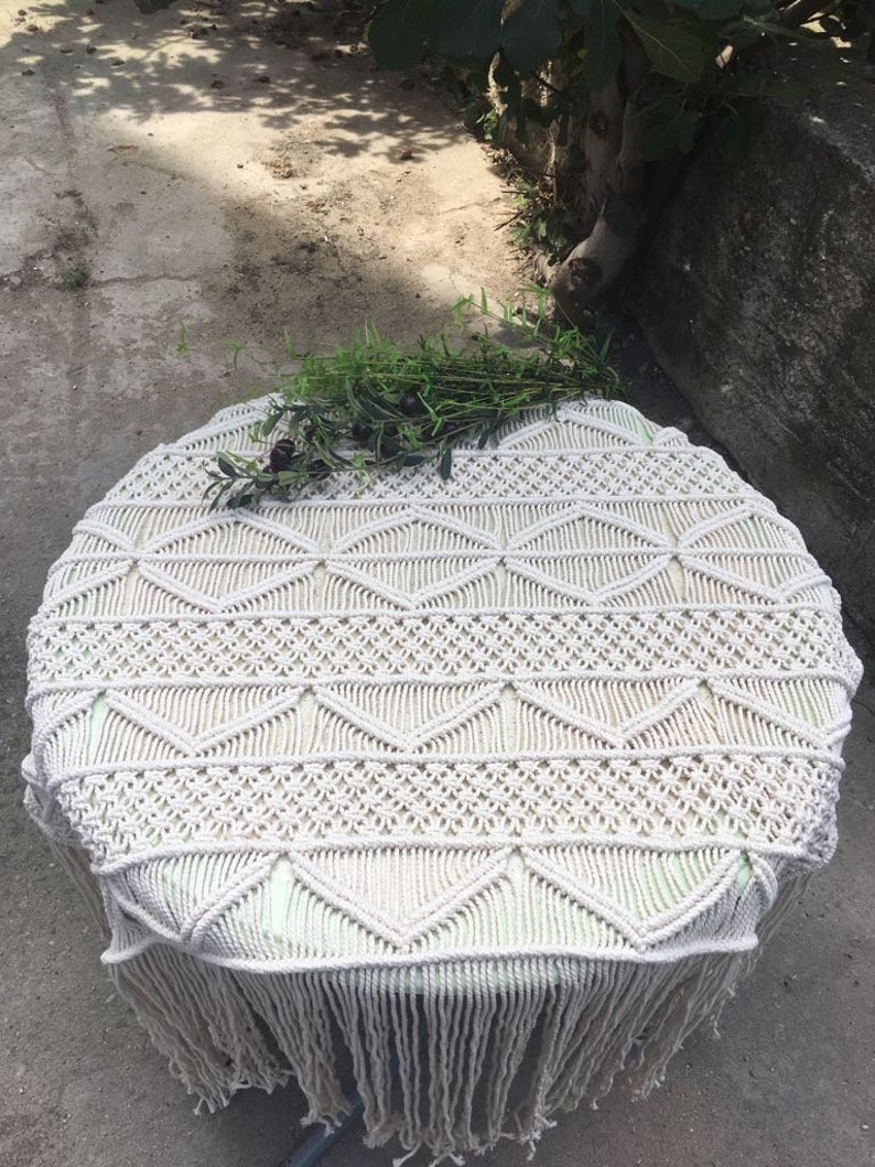 Macrame Square Table Cloth, Dining Room Decoration, Kitchen Table Decor ...