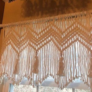 Curtains Macrame Valance for Window Valances Boho Curtain Home Decor - Etsy