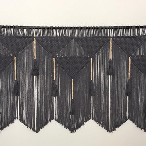 Black Macrame Wall Hanging: Masculine Home Decor - Etsy