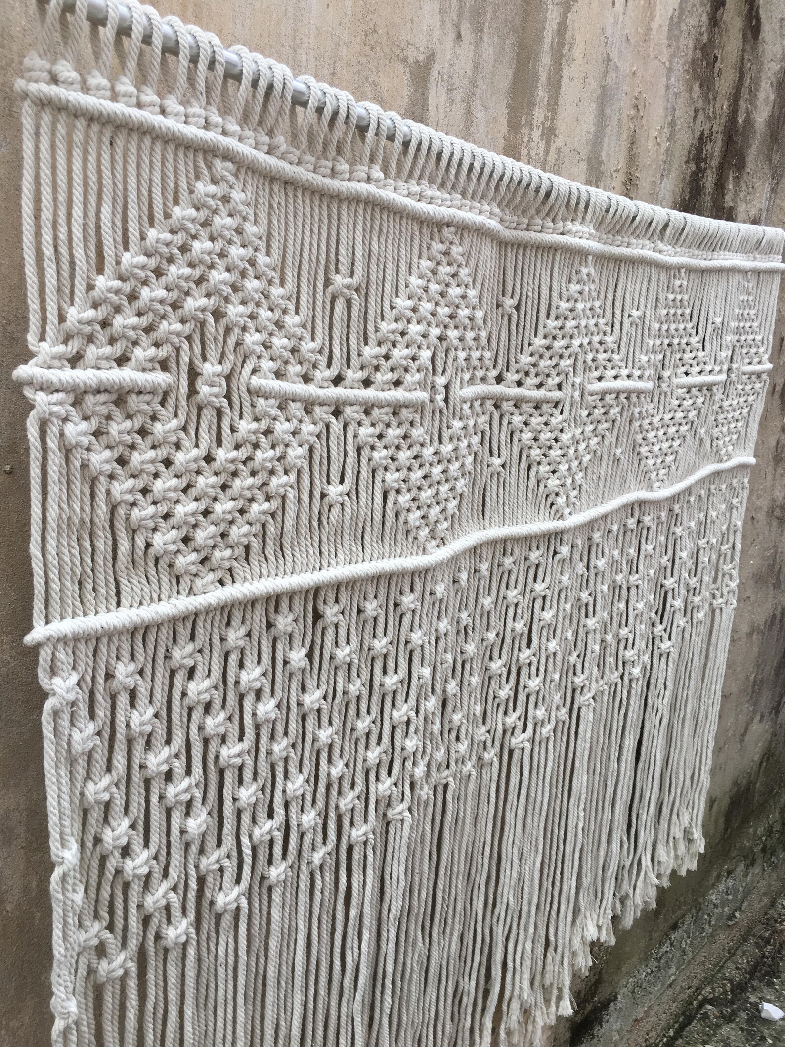 Extra Large Macrame White Wall Hanging Super King Boho | Etsy
