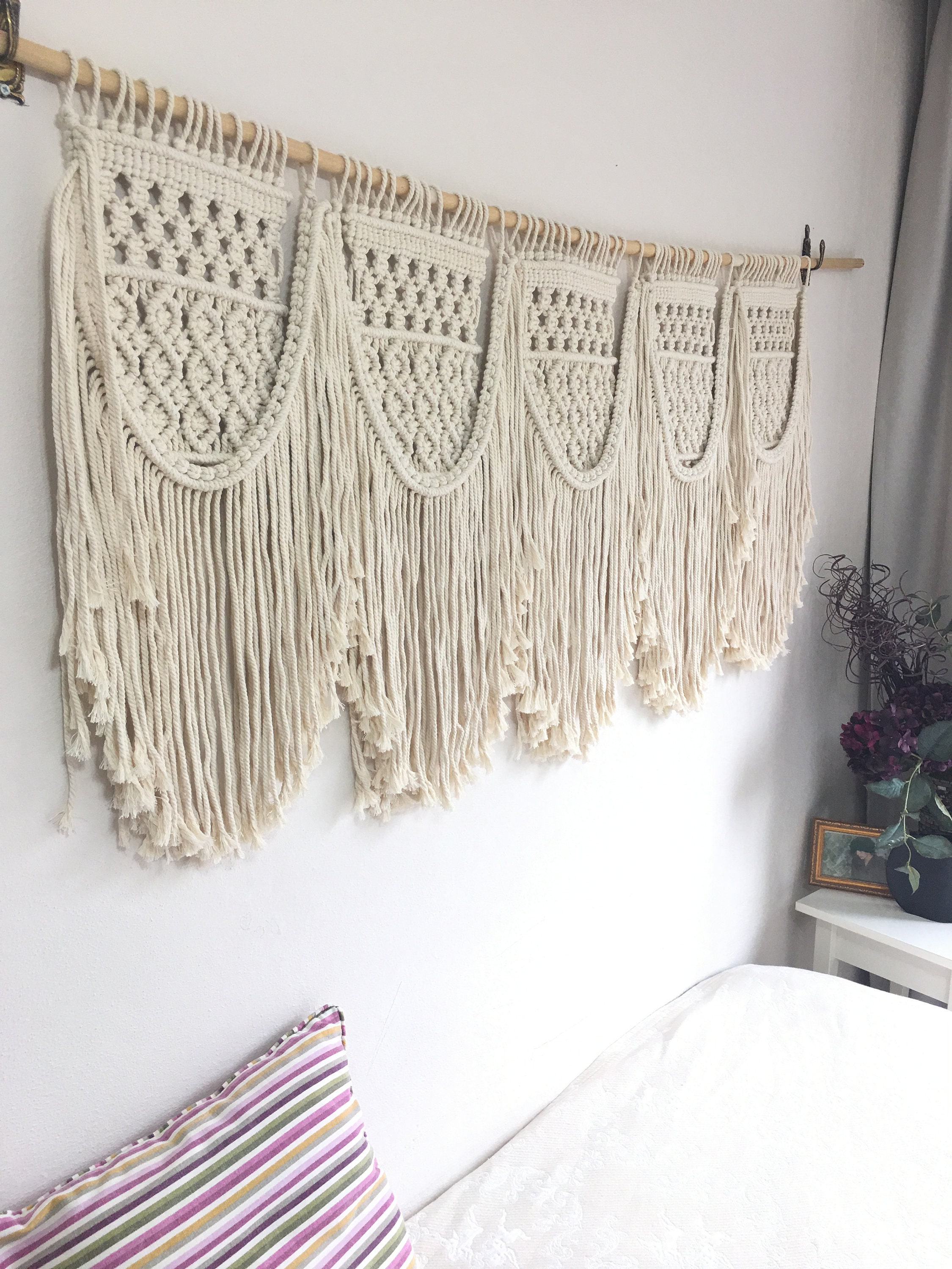 King Size Bedding Decor Boho Bedroom Macrame Wall Hanging | Etsy UK