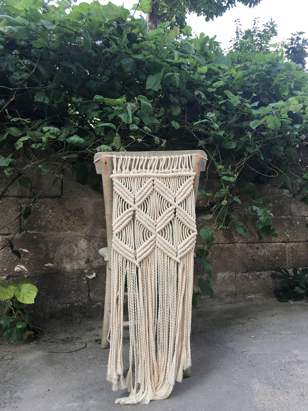 Macrame Chair Hanger Set of 2, Macrame Wedding Decor, Brides Chair ...