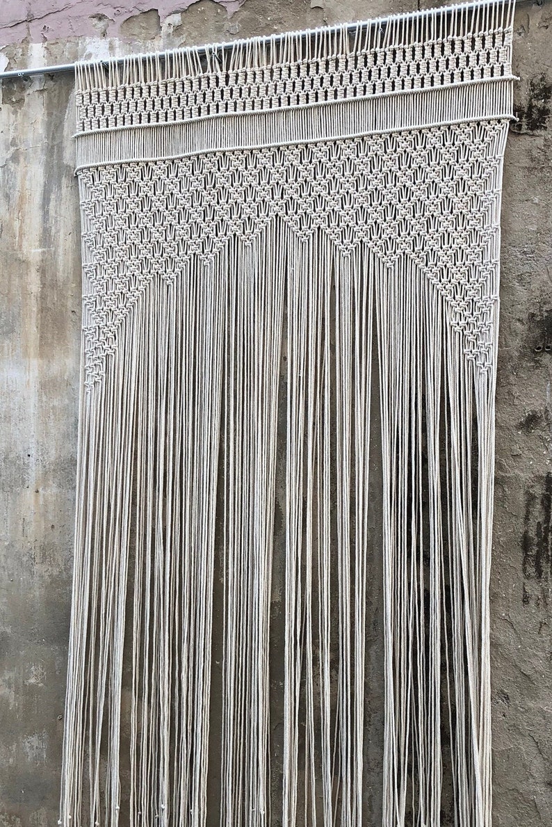 Macrame Door Curtain, Beaded Curtain, Boho Decor - Etsy