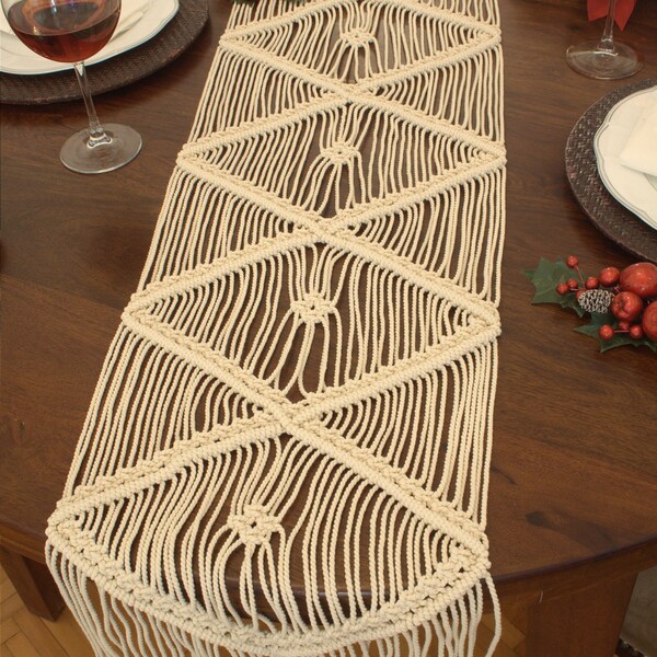 Macrame Runner - Etsy UK