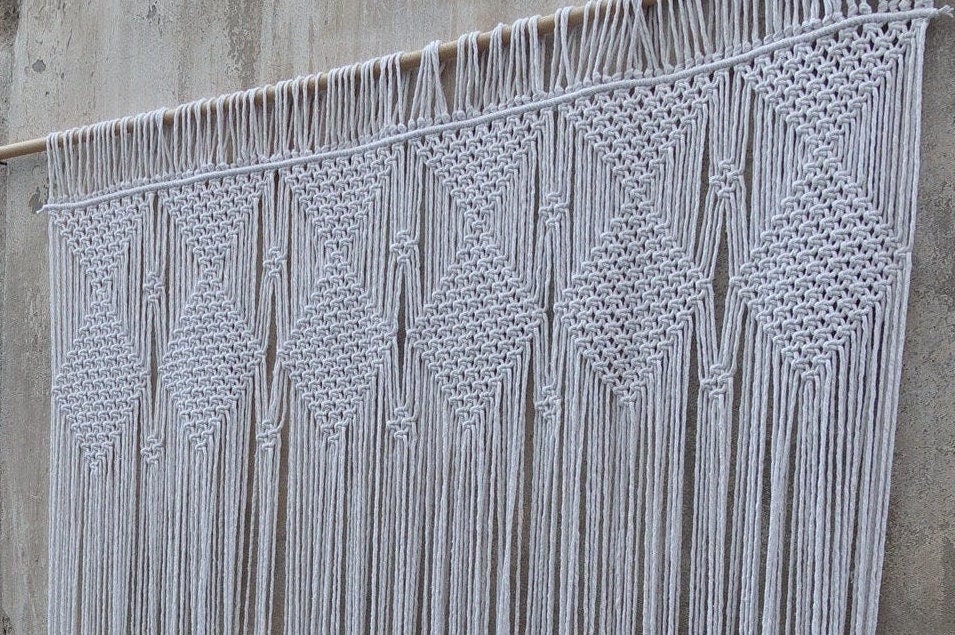 Large Geometric macrame wall hanging Home Decor wall art | Etsy