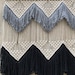 Black Gray Macrame Home Decor, Wall Hanging, Bohemian Curtain, Window ...