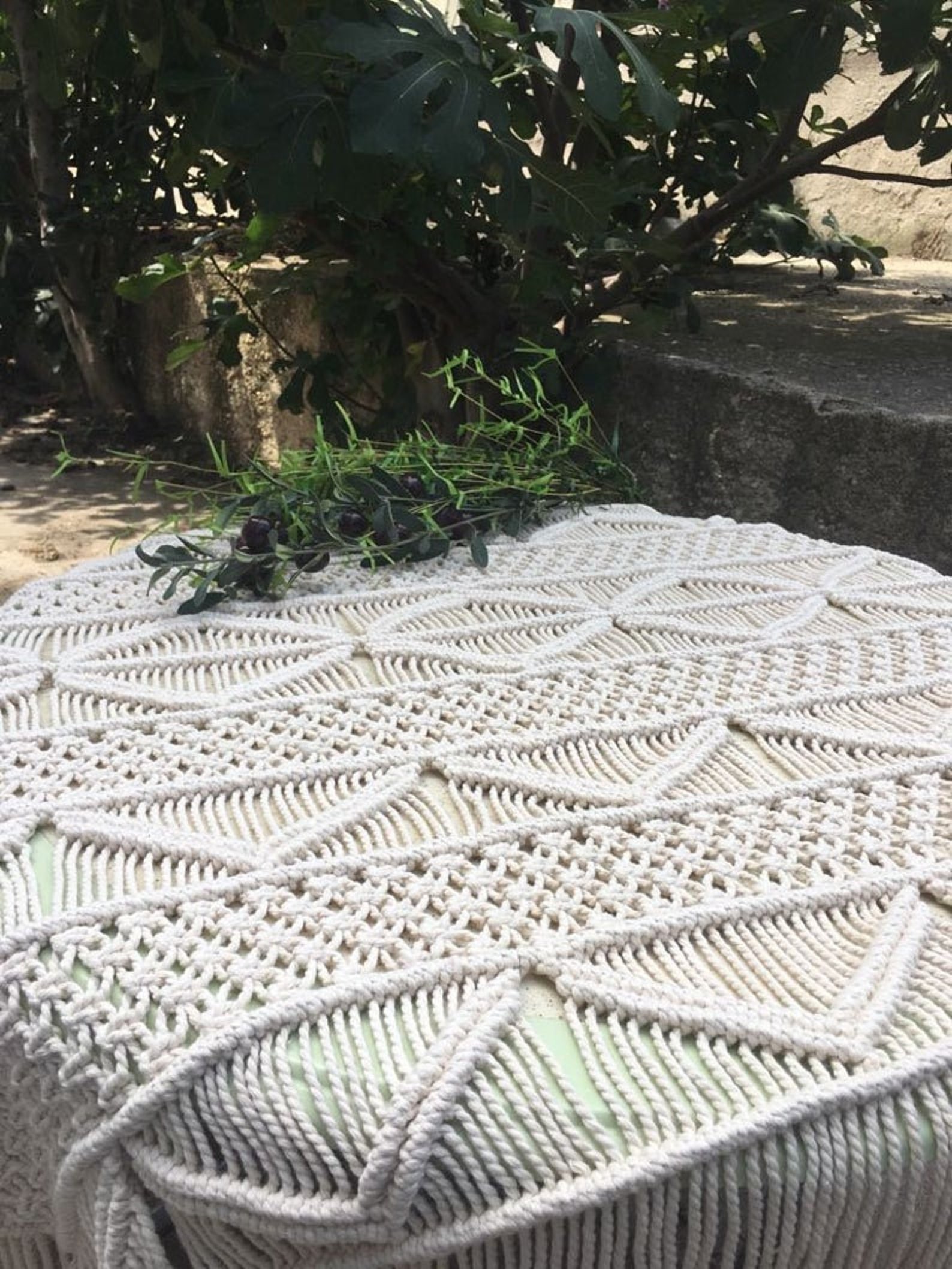 Macrame Square Table Cloth, Dining Room Decoration, Kitchen Table Decor ...