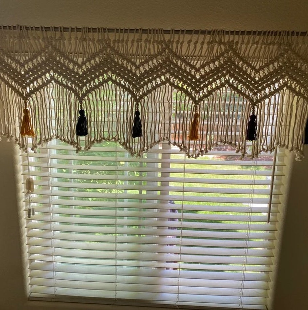 Window Valance Macrame Decor Boho Curtain Customized - Etsy
