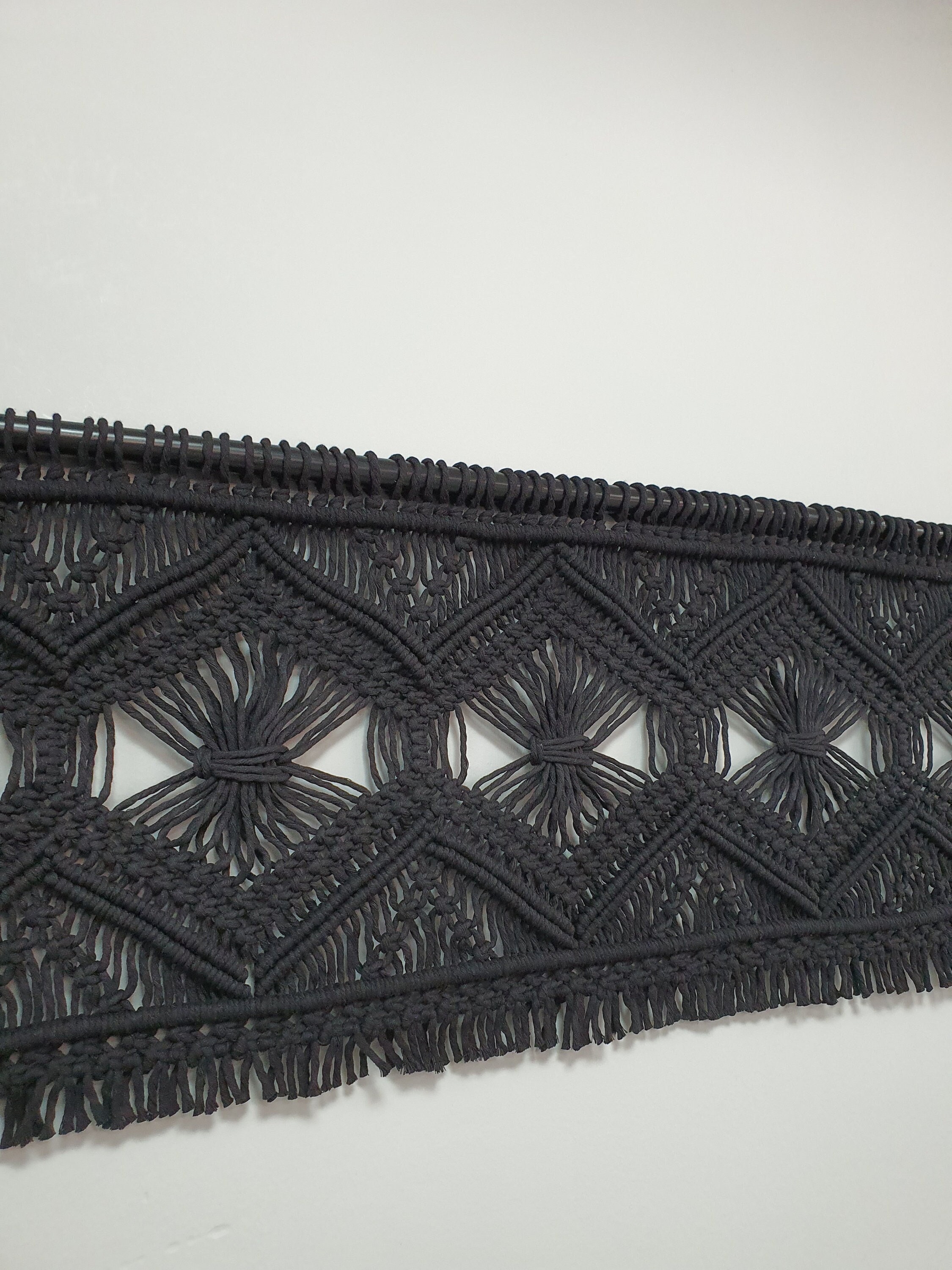Macrame Valance - Custom Short Curtains - Etsy