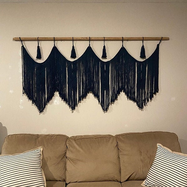 Blue Macrame Wall Hanging - Etsy