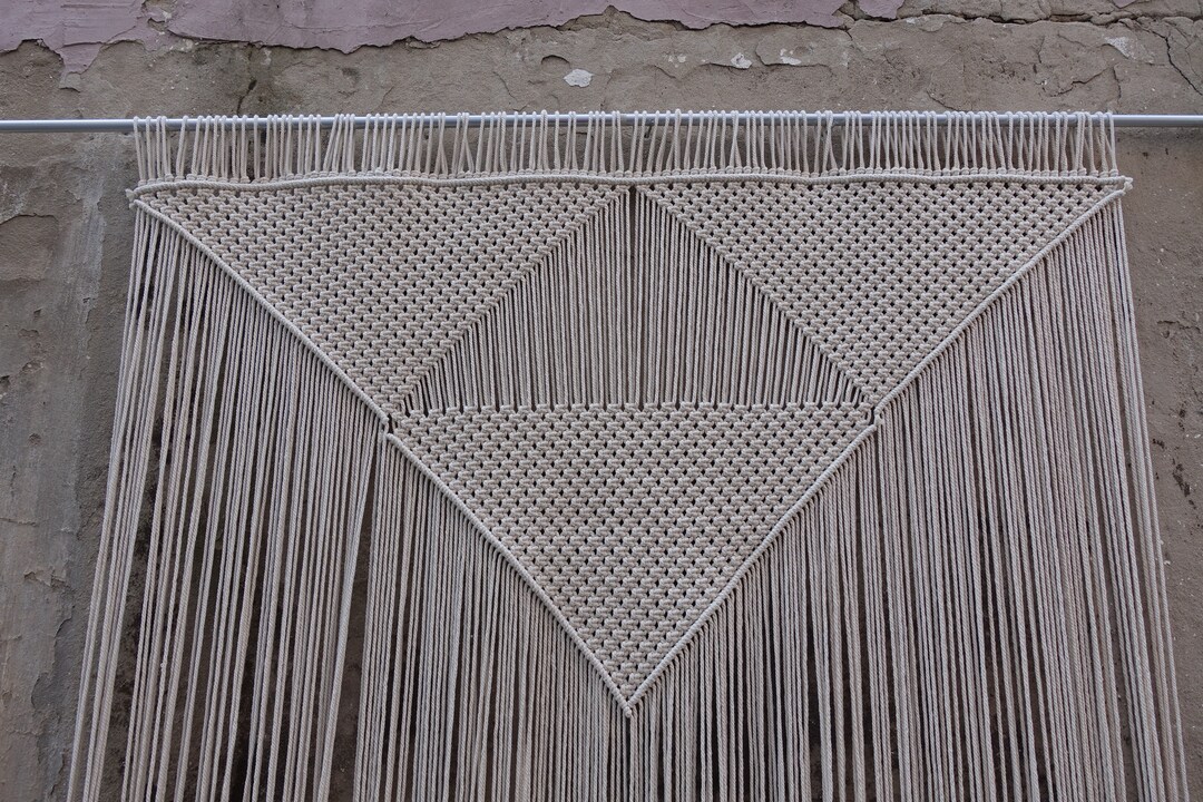 Giant Macrame, Extra Large Triangle Wall Decor - Etsy