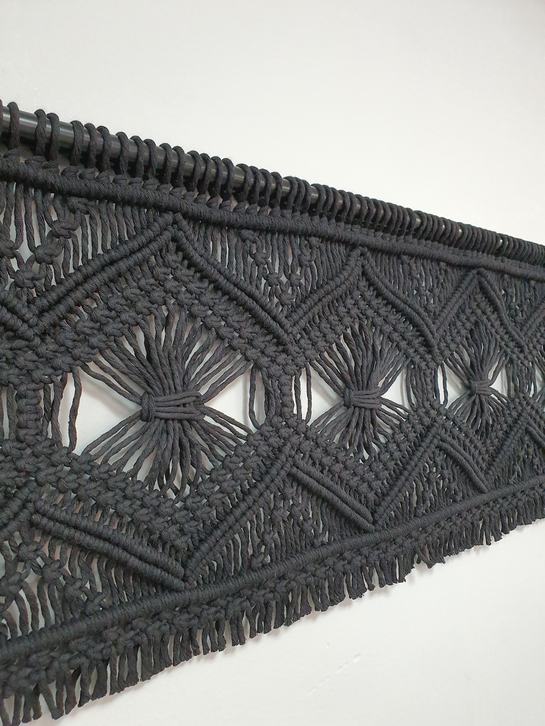 Macrame Valance - Custom Short Curtains - Etsy