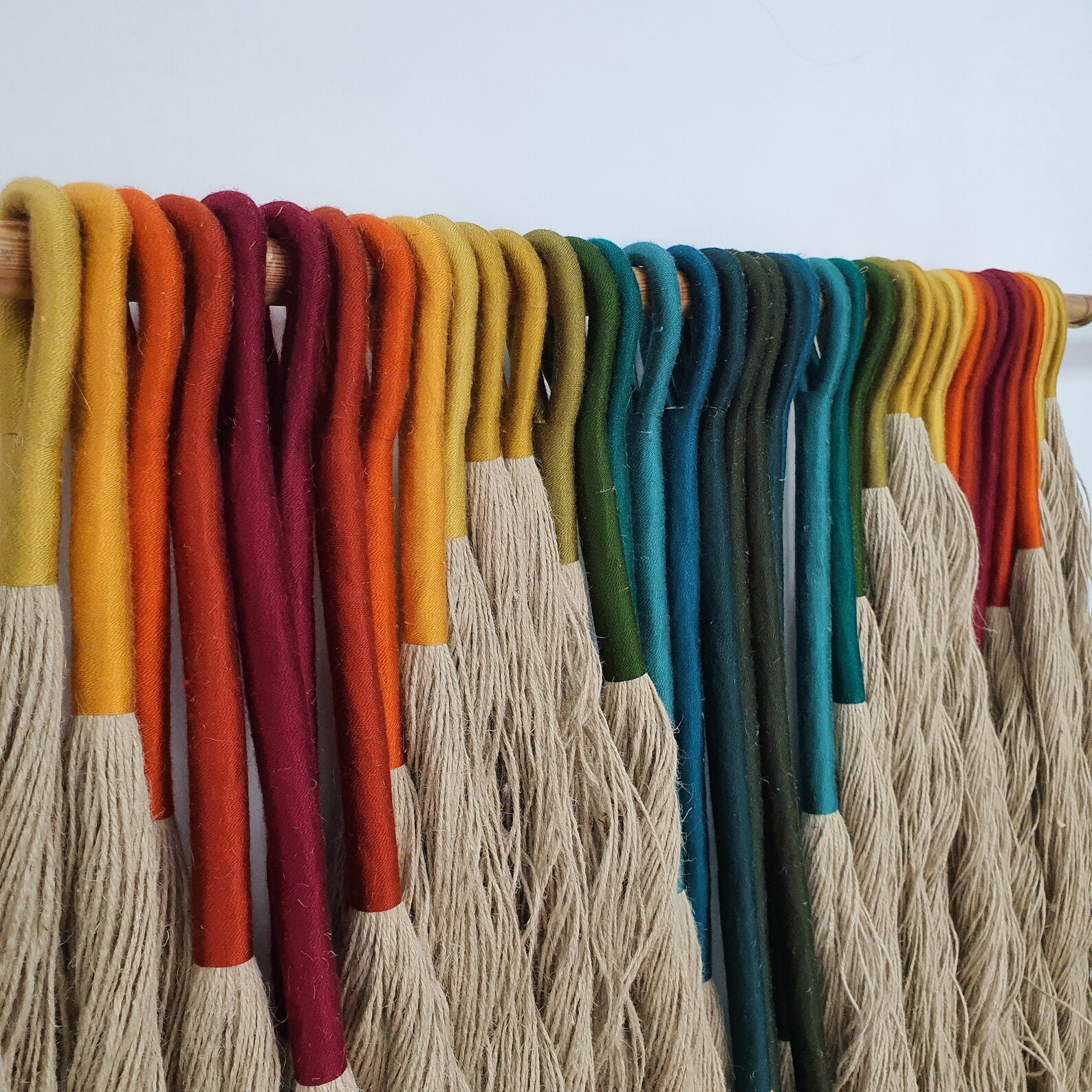 Multi Color Macrame Tassel Wall Decor: Contemporary Fiber Art - Etsy