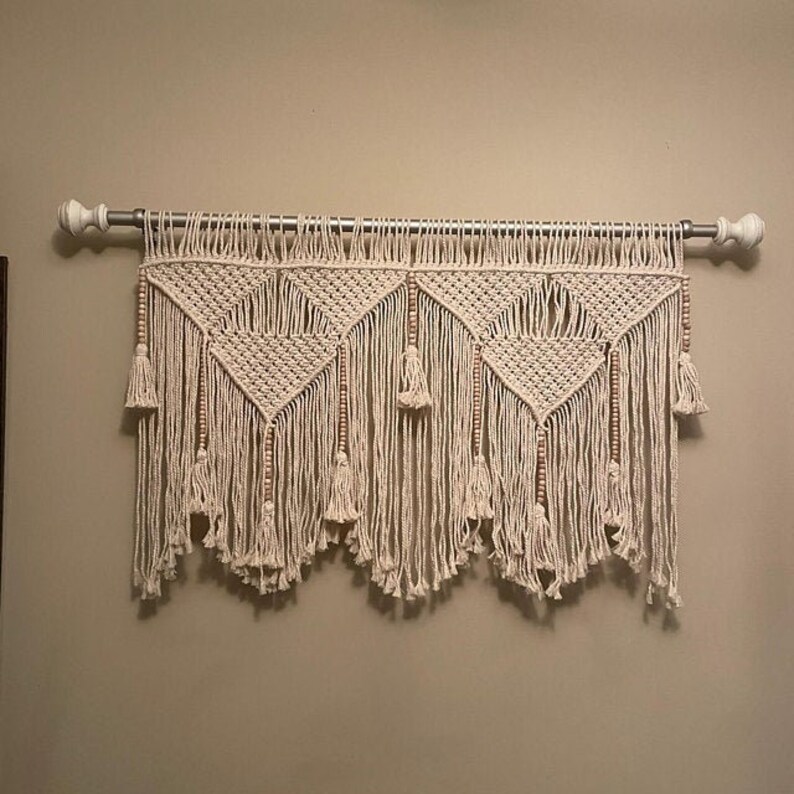 White Macrame Wall Hanging, Bohemian Home Decor - Etsy