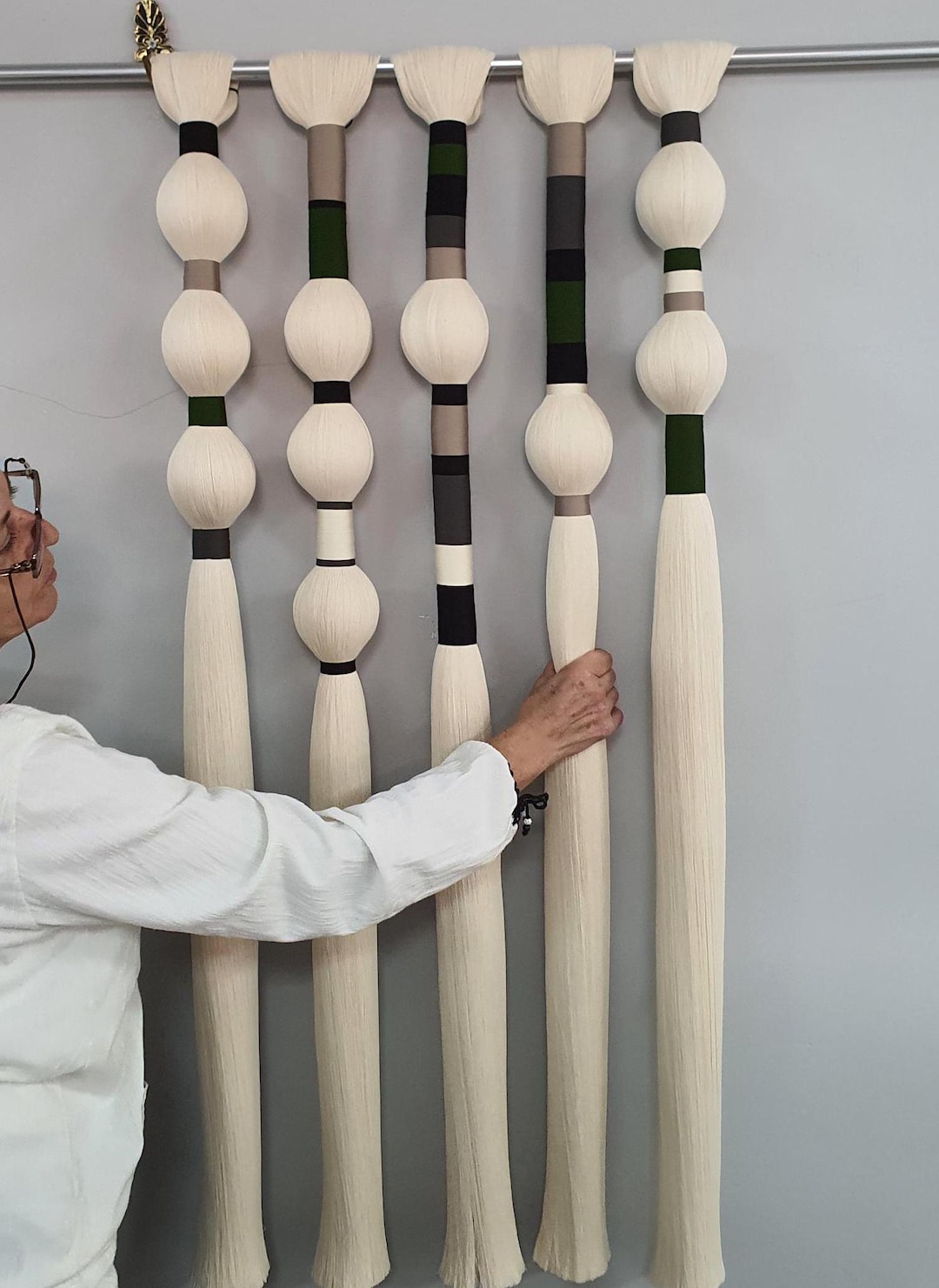 Mexican Rope Art Wall Knot Fiber Wall Art, Large Tassels Multi Color ...