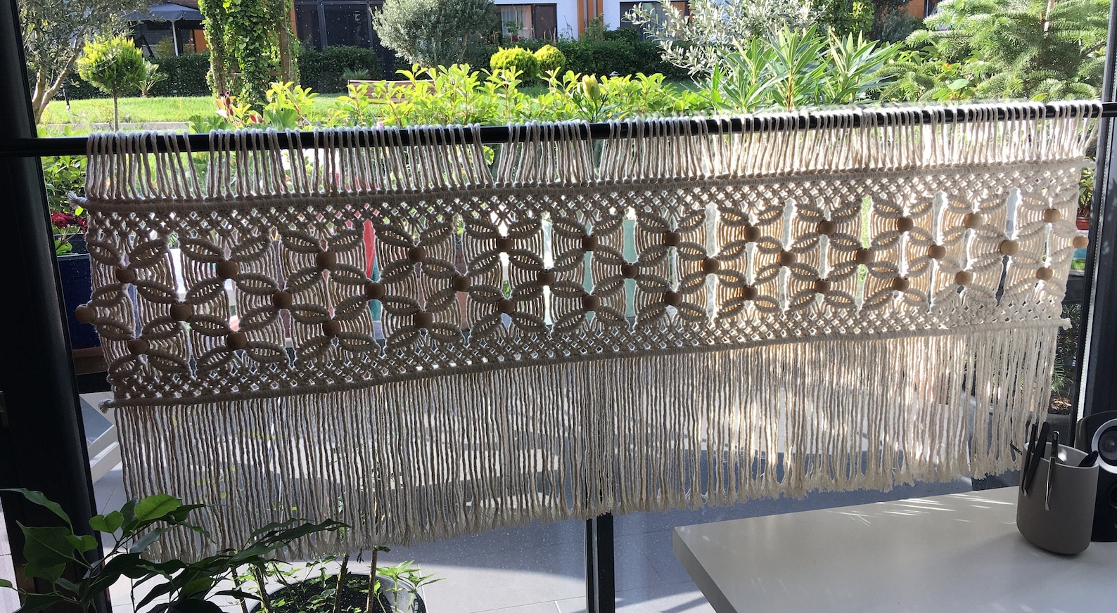 Macrame Over Bed Art With Wooden Beads Macrame Wall Hanging - Etsy