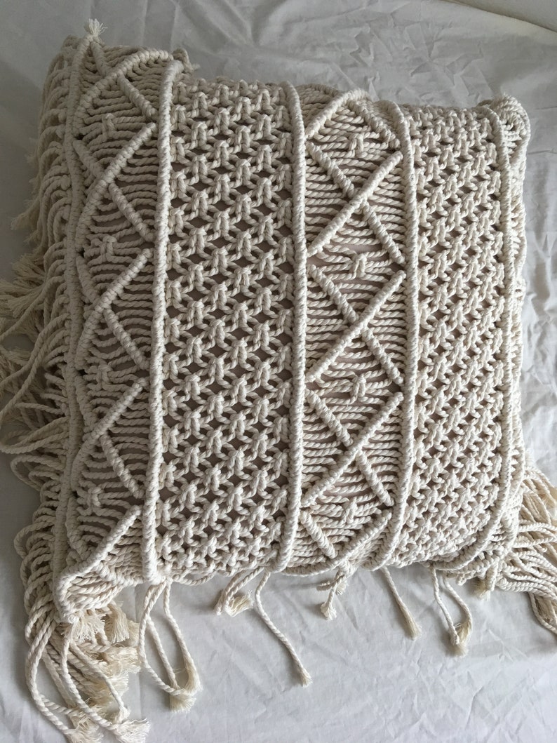 Macrame Pillow Case Macrame Pillow Cover - Etsy