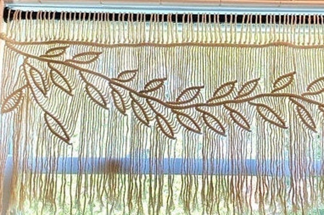 Macrame Wall Hanging, Boho Valance, Curtain - Etsy