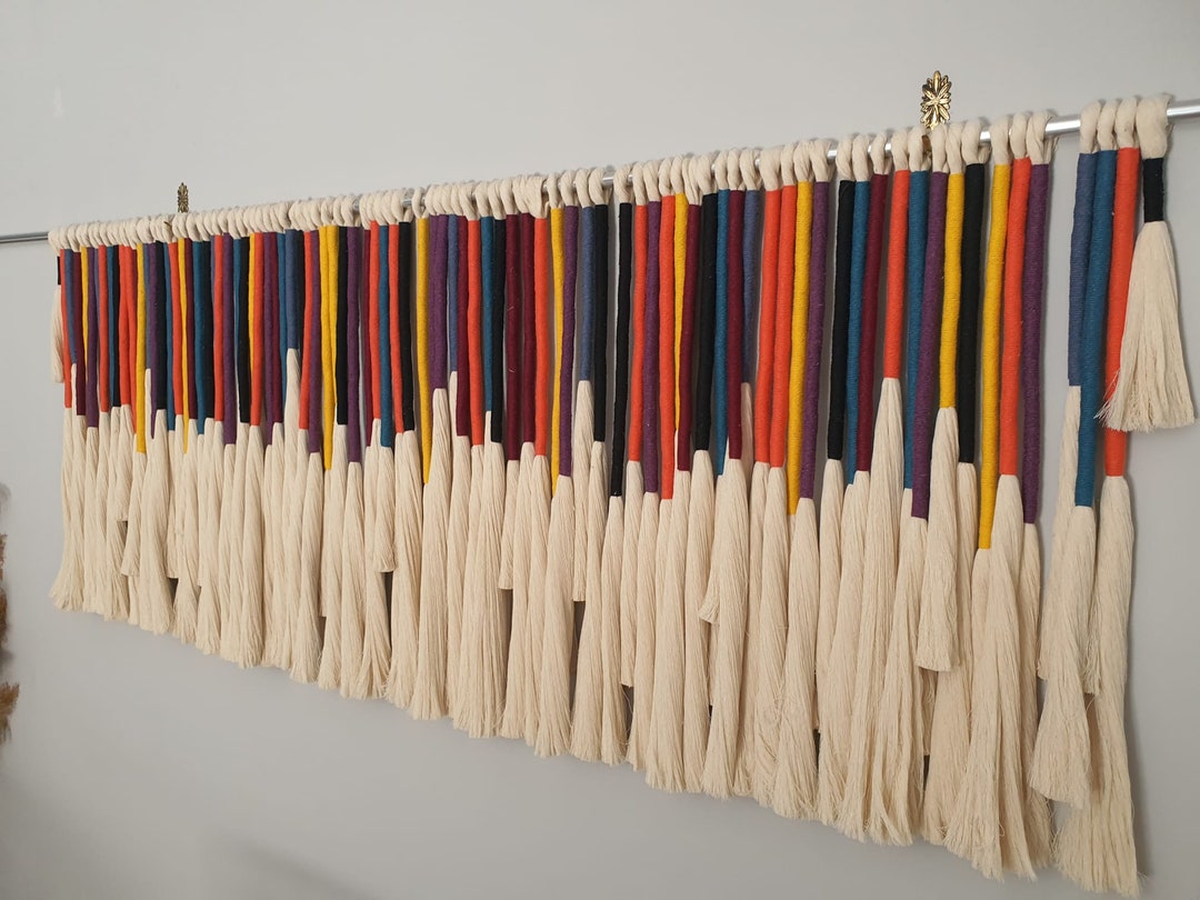 Bright Colorful Wall Art Multi Color Wall Hanging Macrame Home Decor - Etsy