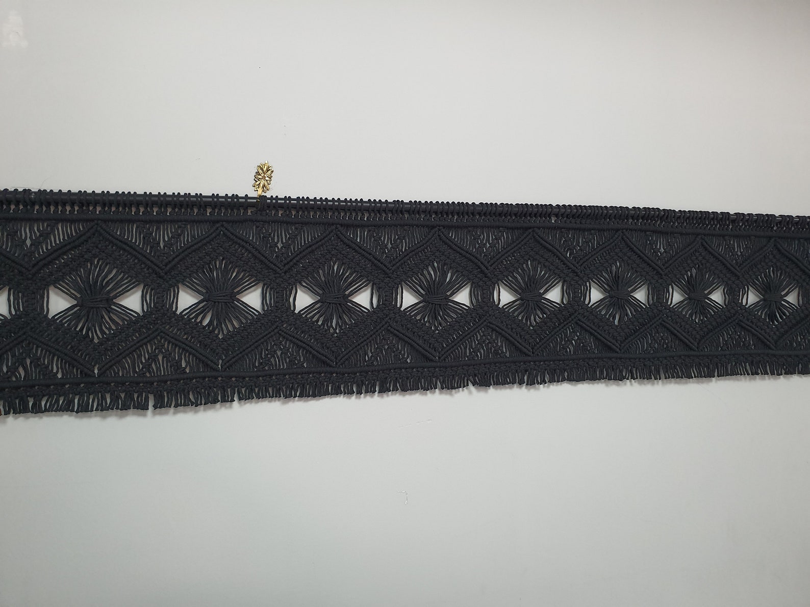 Macrame Valance - Custom Short Curtains - Etsy