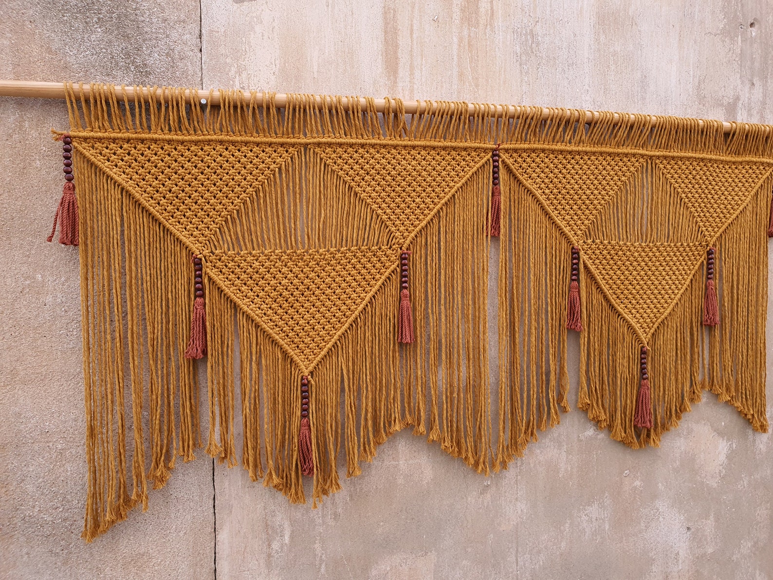 Mustard Large Macrame Living Room Decor - Etsy