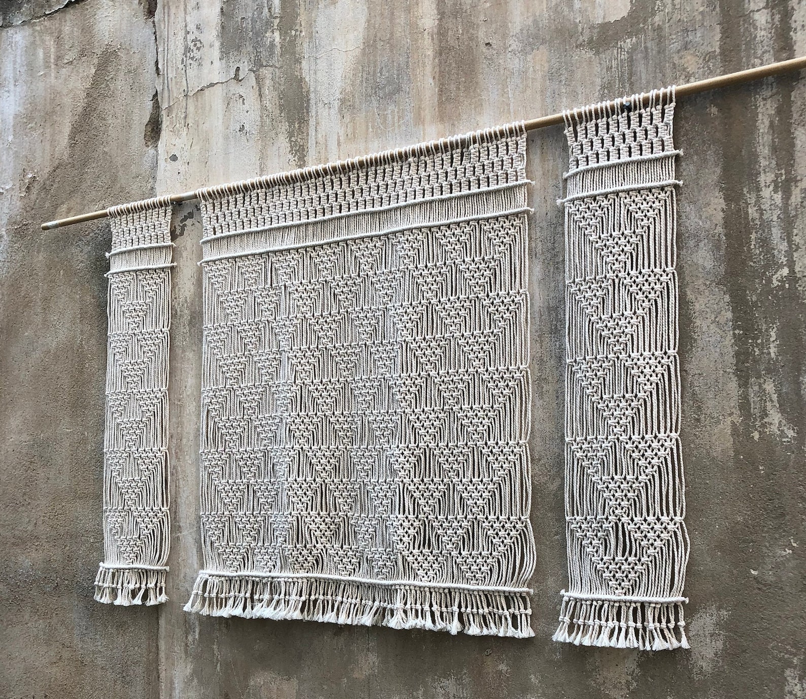 Macrame Entryway Door Sidelight Curtain, Customized Door Curtains Swags ...