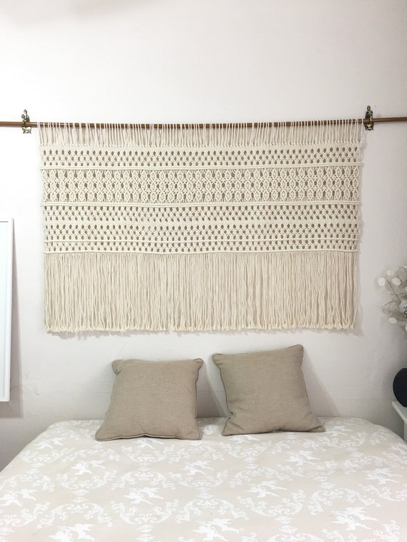Macrame headboard queen store