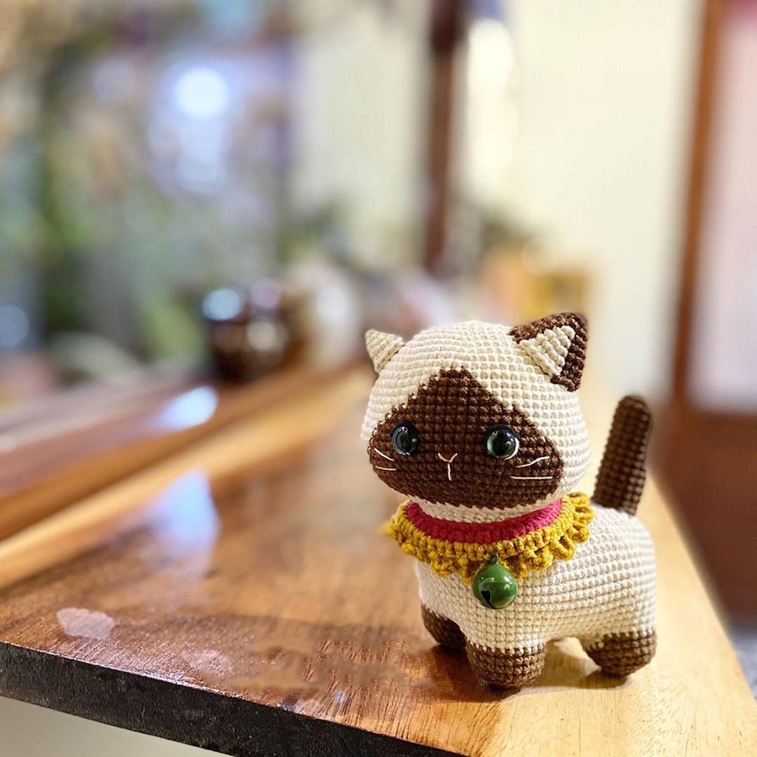 T0by Siamese Cat Amigurumi Crochet Pattern – PDF Tutorial, Instant ...