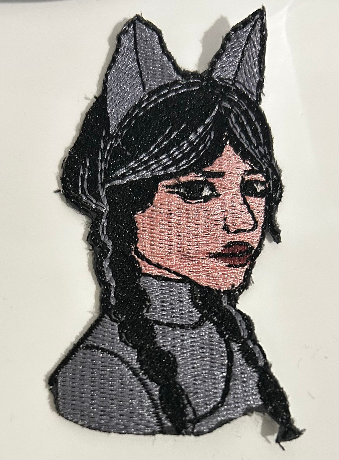 Wednesday Addams Jenna Ortega. Cat Boat Race Motif Appliqué Patch Iron ...