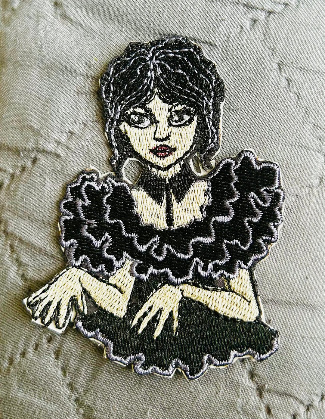 Wednesday Addams. Jenna Ortega Goo Goo Muck Motif. Wednesday Patch ...
