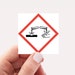 Corrosive Hazard Sticker, Vinyl, Laptop Sticker, Workers Sticker ...