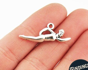 Swimmer charm | Etsy